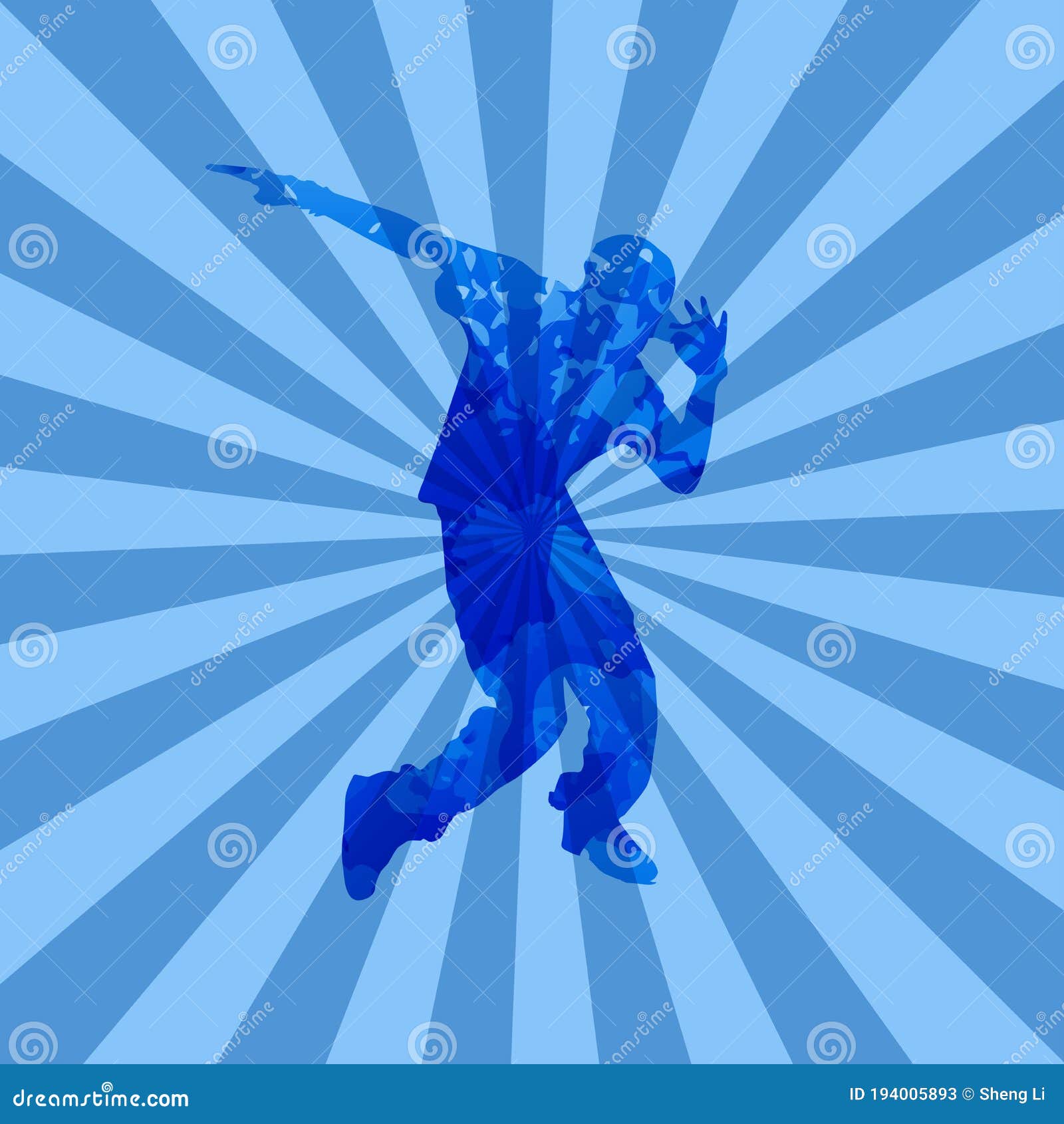 A Hip-hop Dancer, Moonwalk Dancing Stock Vector - Illustration of male ...