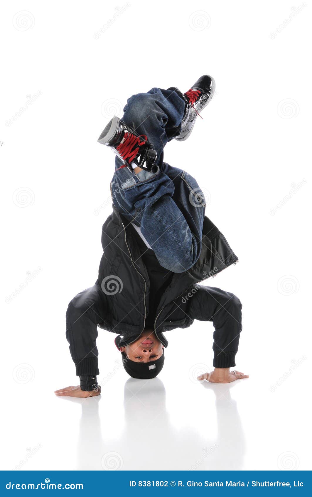 Hip Hop Dancer Performing Headstand Stock Photo - Image of portrait ...