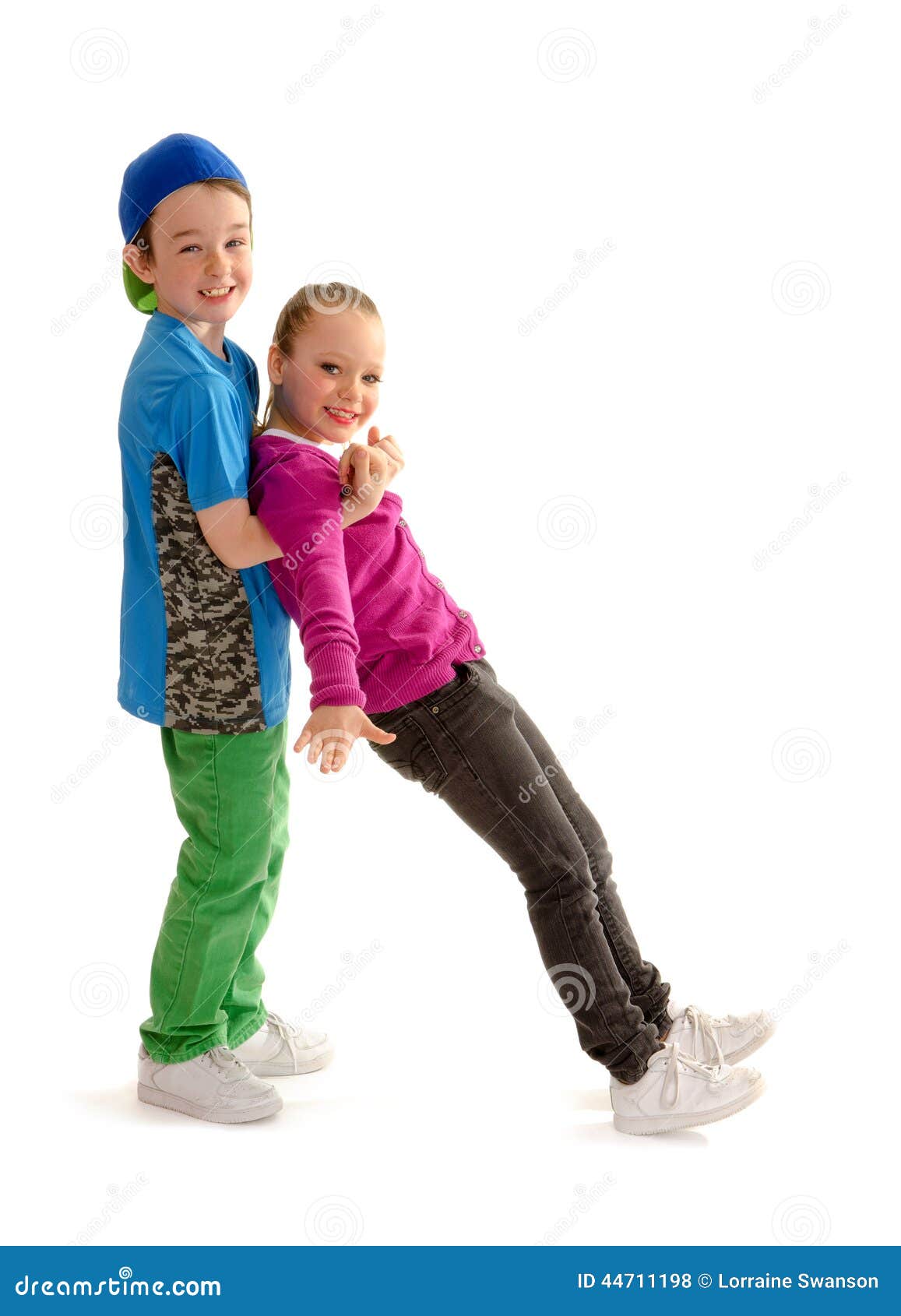 Hip Hop-de Jonge Geitjes Van Danspartners Stock Foto - Image of danser ...