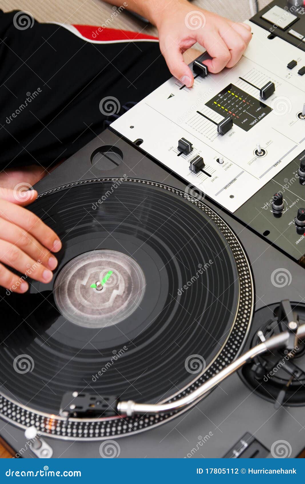 Hip-hop DJ Scratching the Vinyl Record Stock Photo - Image of ...