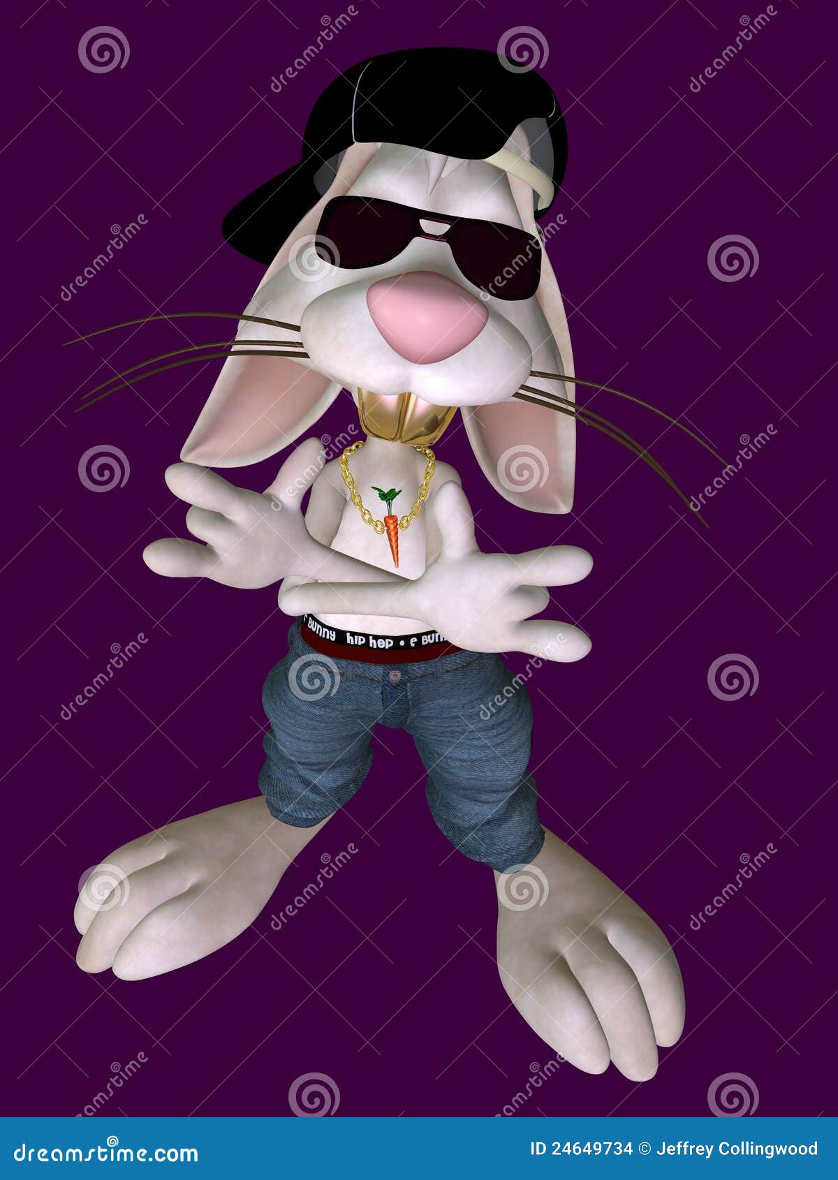 Hip Hop Easter Bunny stock illustration. Illustration of stance - 24649734