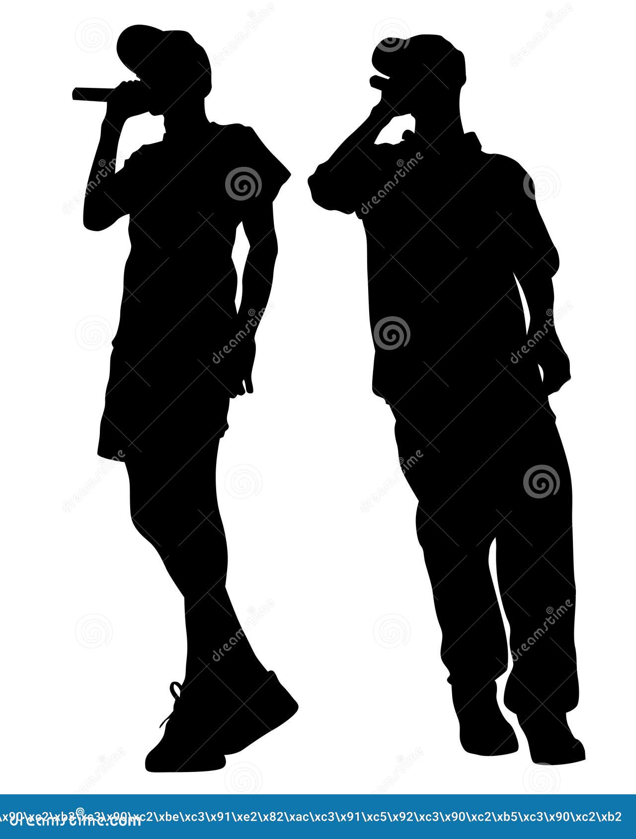 Hip hop group one stock vector. Illustration of theme - 214460390