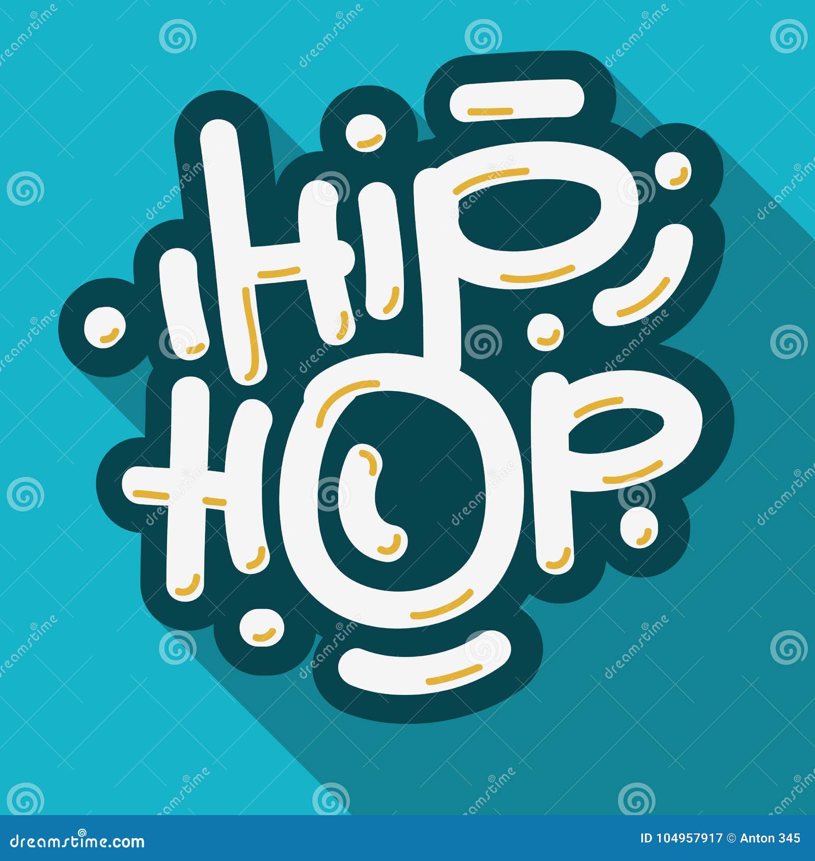 Hip Hop Lettering Custom Type Design. Stock Vector - Illustration of ...