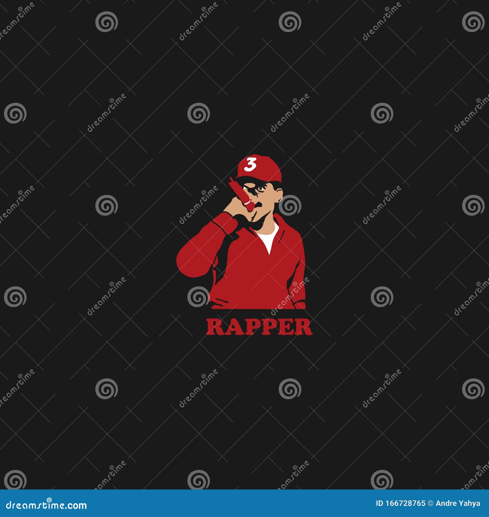 Hip hop logo template stock illustration. Illustration of music - 166728765
