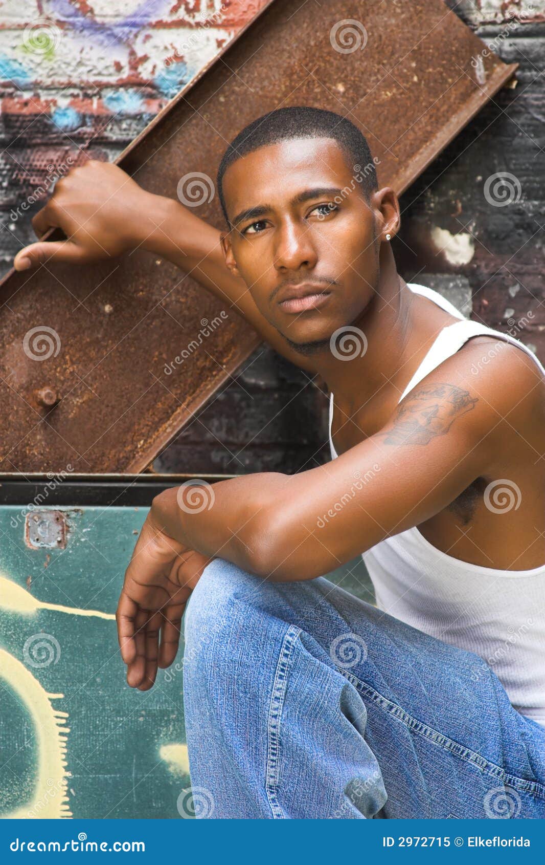 Hip-hop man stock image. Image of gangsta, american, tanktop - 2972715