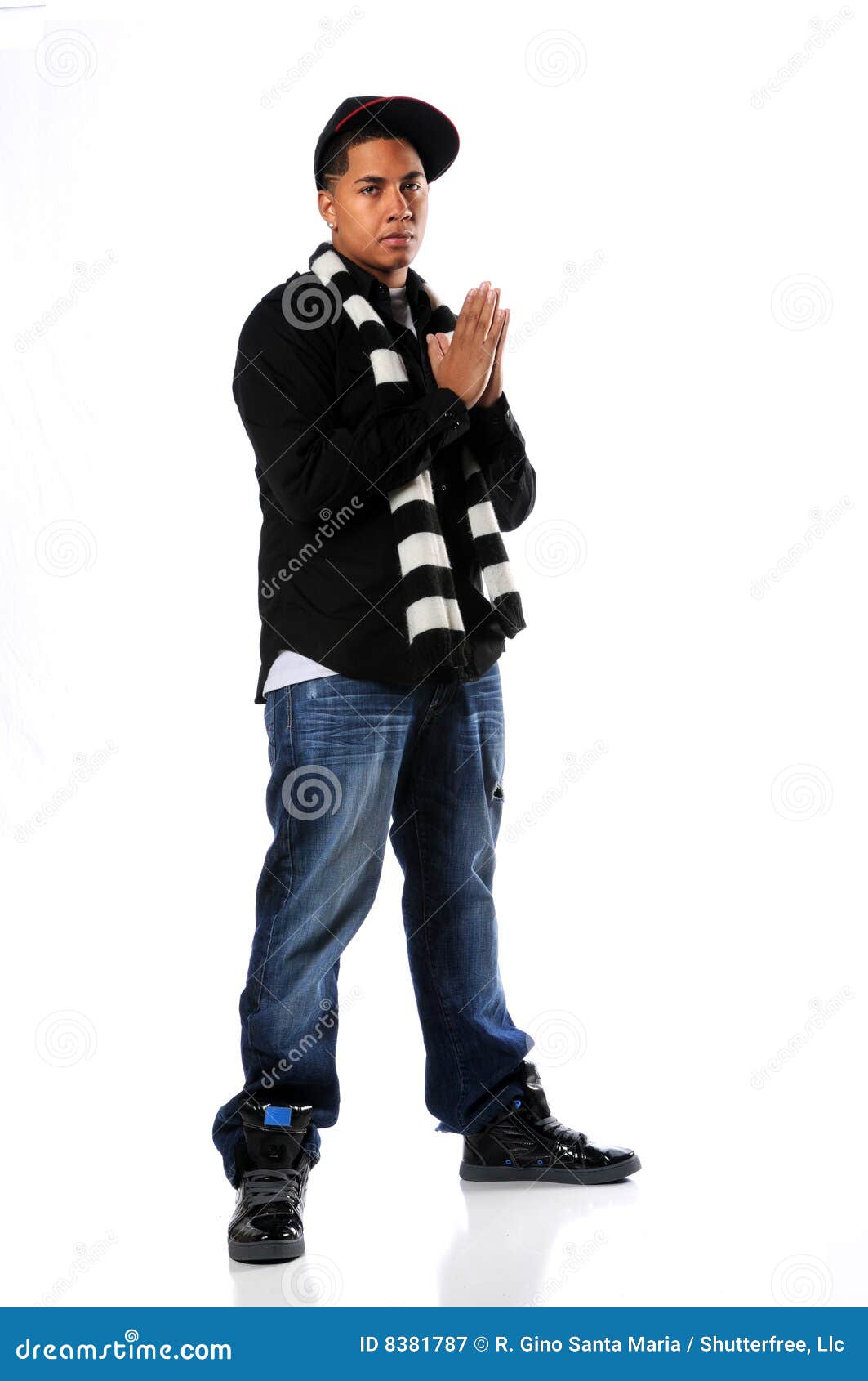 Hip Hop Man Posing stock image. Image of expression, attractive - 8381787
