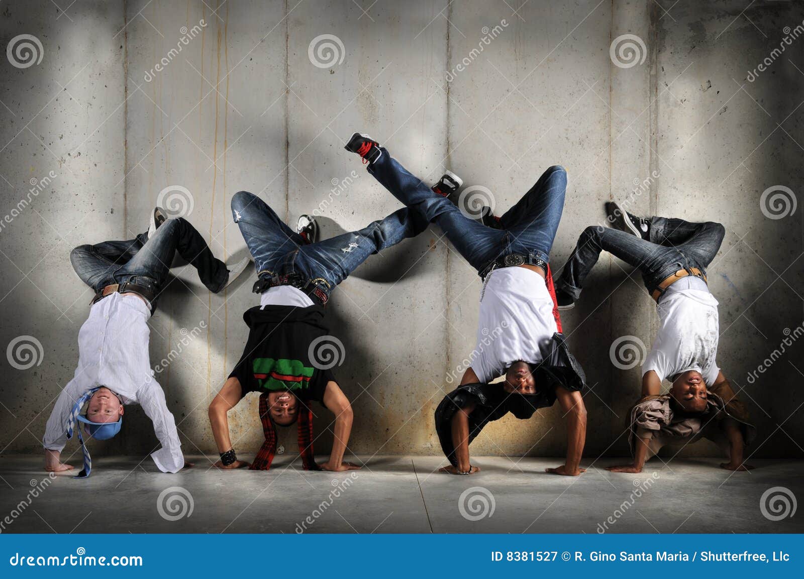 Hip Hop Men on Handstand stock image. Image of headstand - 8381527