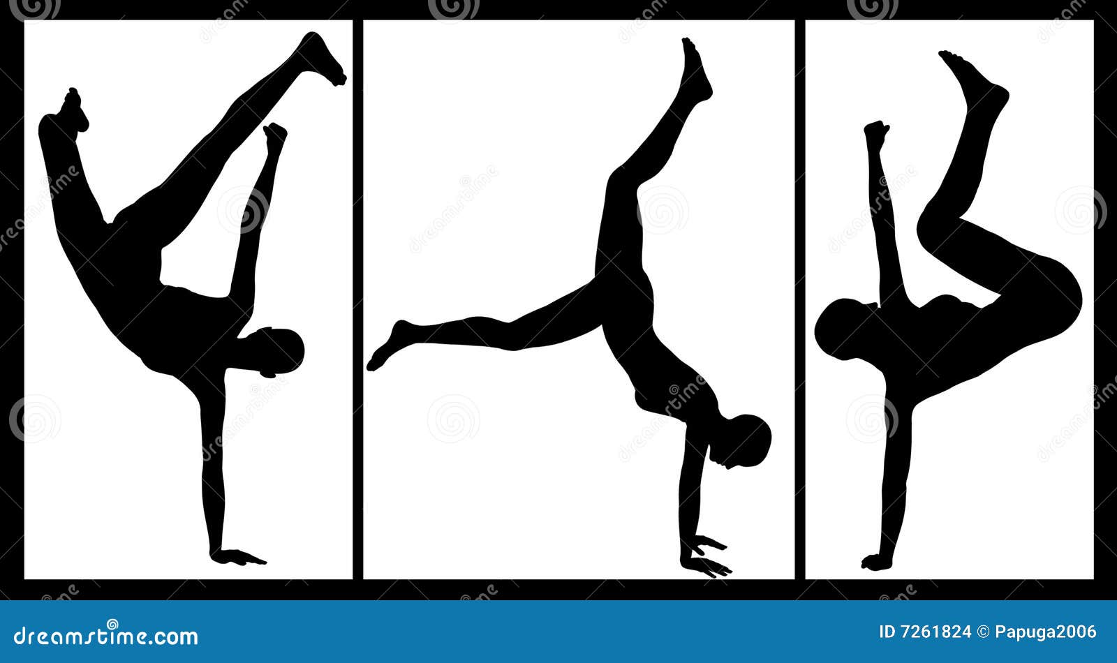 Hip hop poses stock illustration. Illustration of silhouette - 7261824