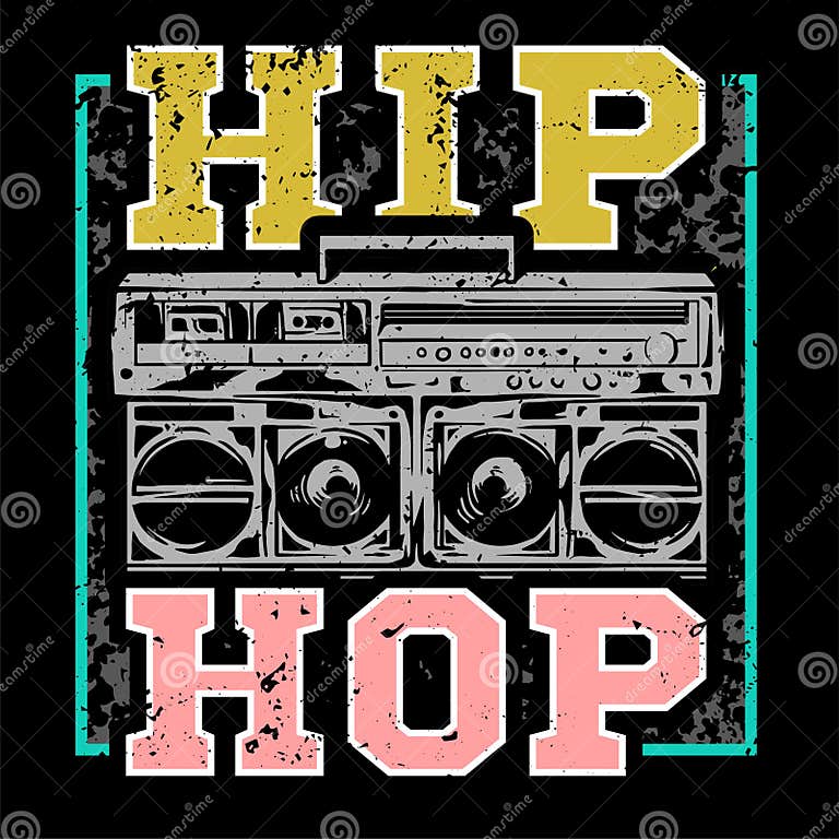 Hip hop print stock vector. Illustration of single, cover - 136599721