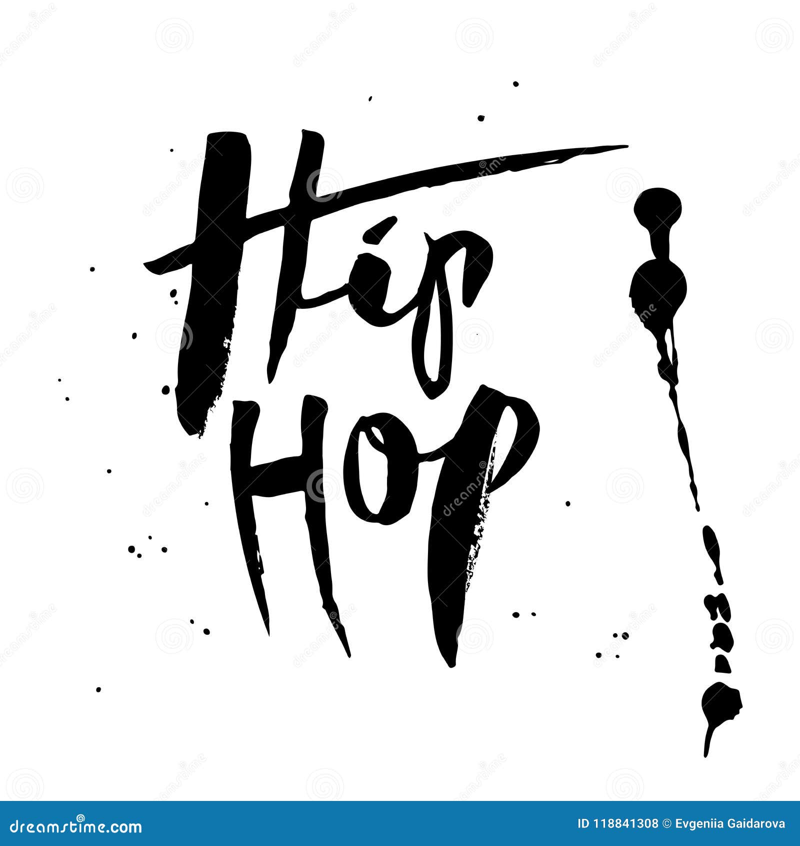 Hip Hop Que Pone Letras Manuscrito Stock de ilustración - Ilustración ...