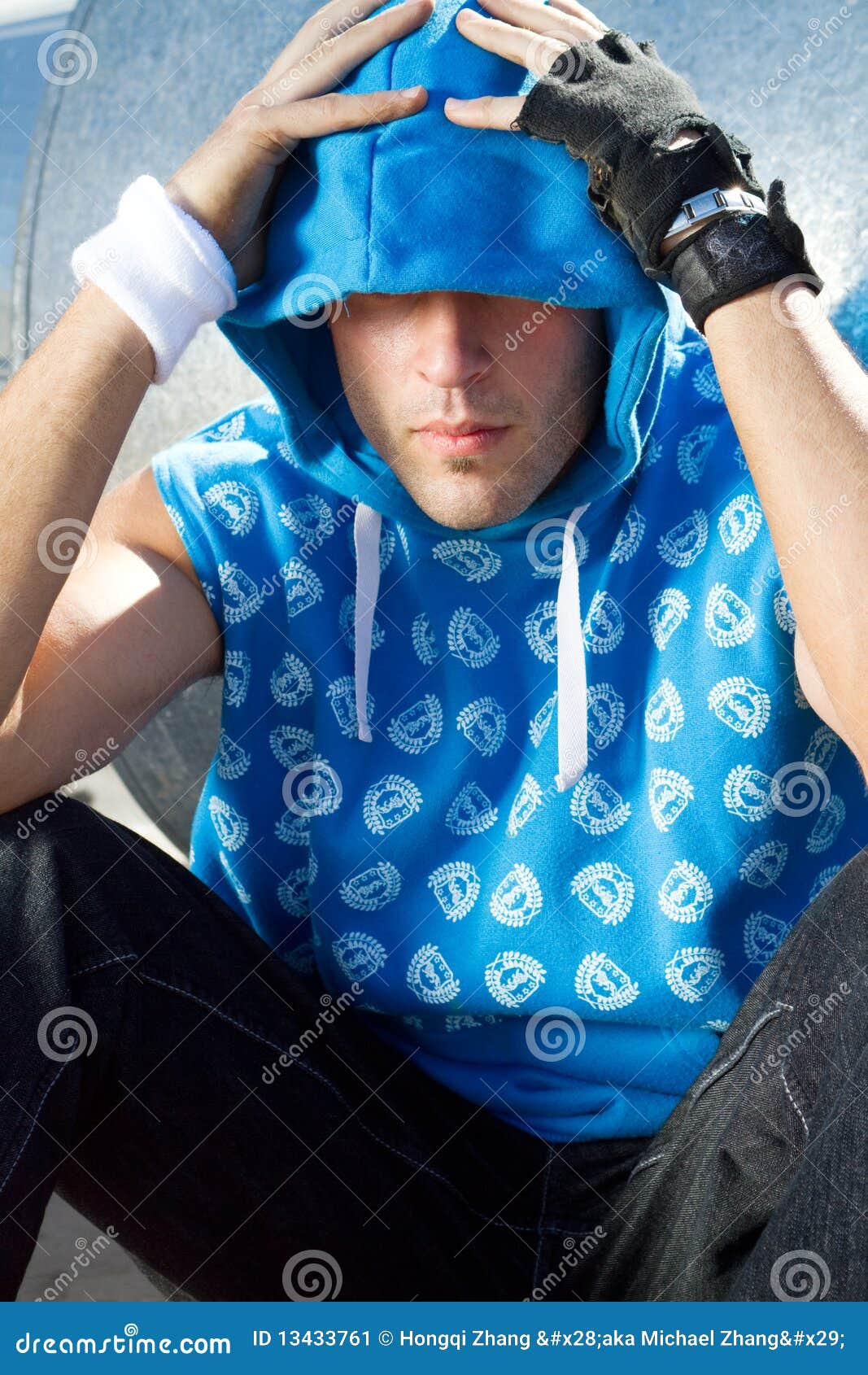 Hip hop style man stock image. Image of caucasian, face - 13433761