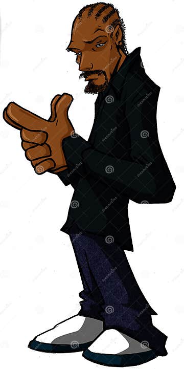 Hip Hop style tough guy stock illustration. Illustration of ...