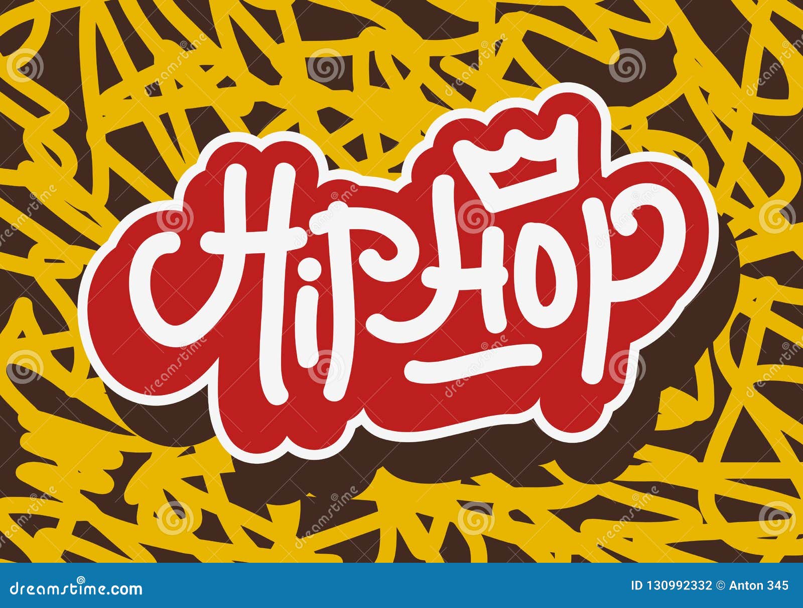 Hip Hop Tag Graffiti Style Label Lettering. Vector Image. Stock Vector ...