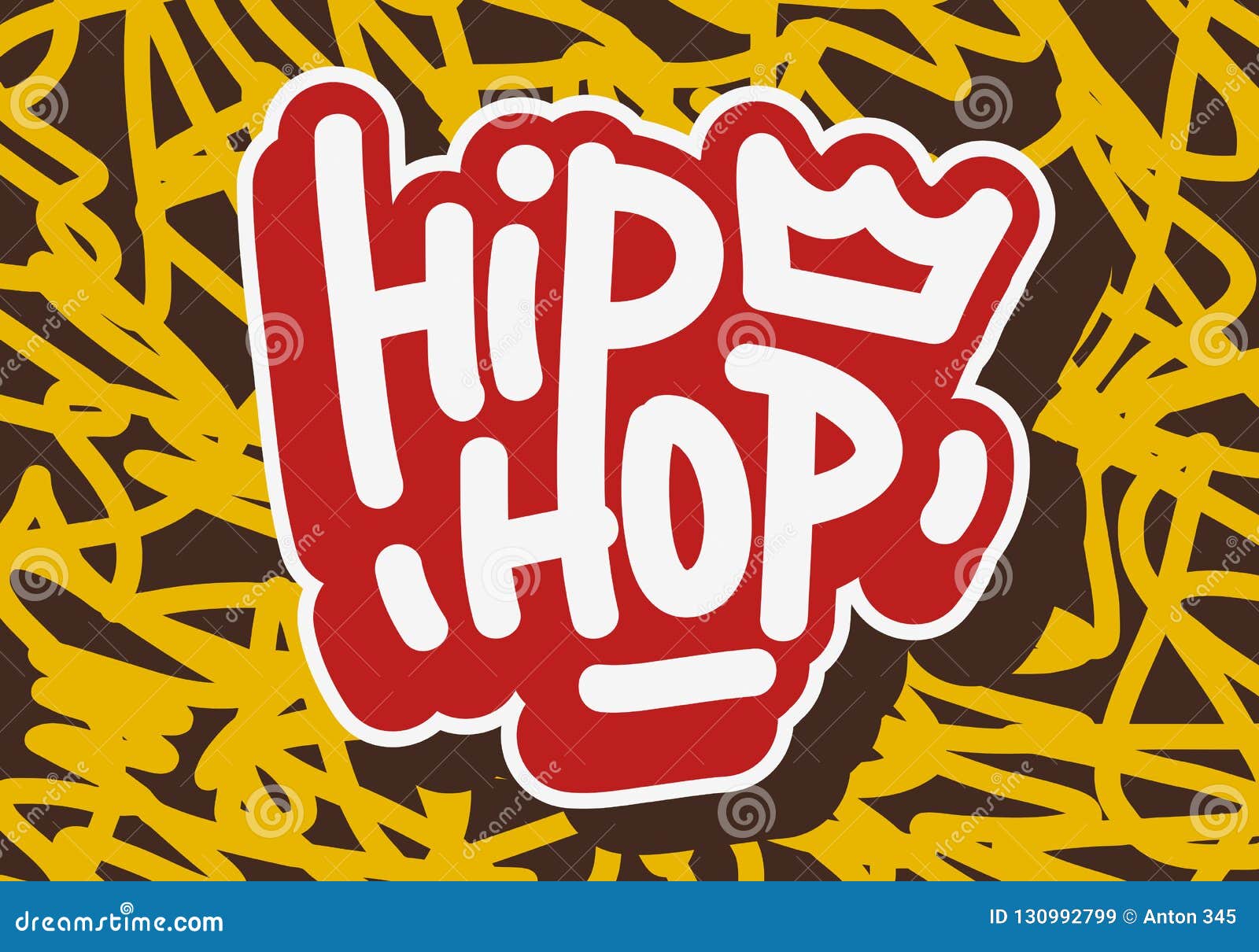 Hip Hop Tag Graffiti Style Label Lettering. Vector Image. Stock Vector ...