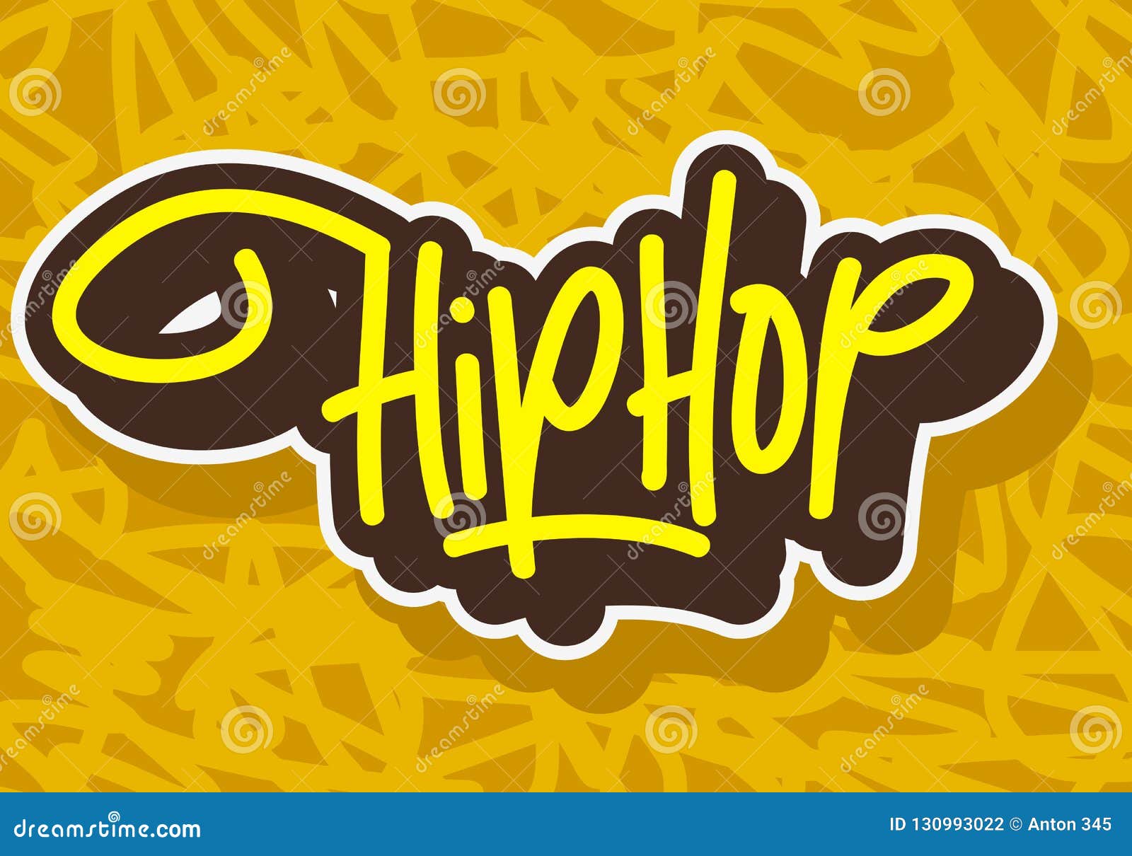 Hip Hop Tag Graffiti Style Label Lettering. Vector Image. Stock Vector ...