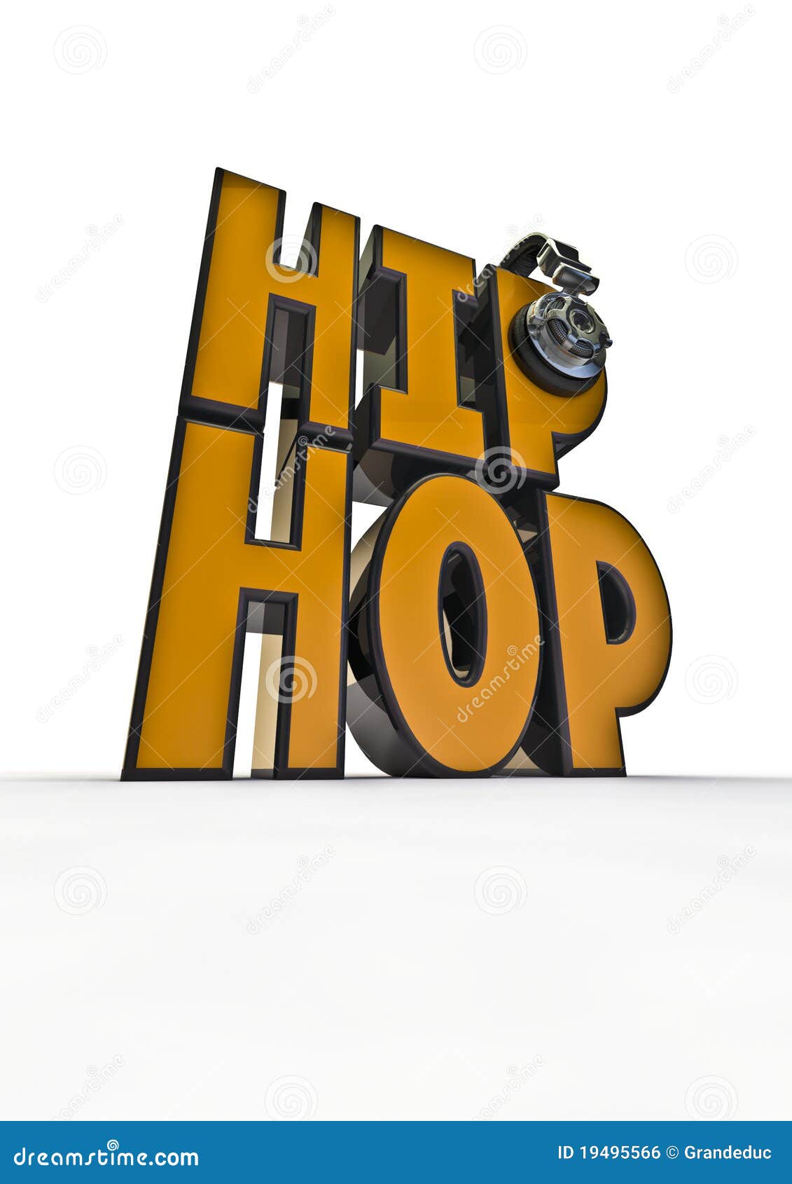 Hip hop title stock illustration. Illustration of headphone - 19495566