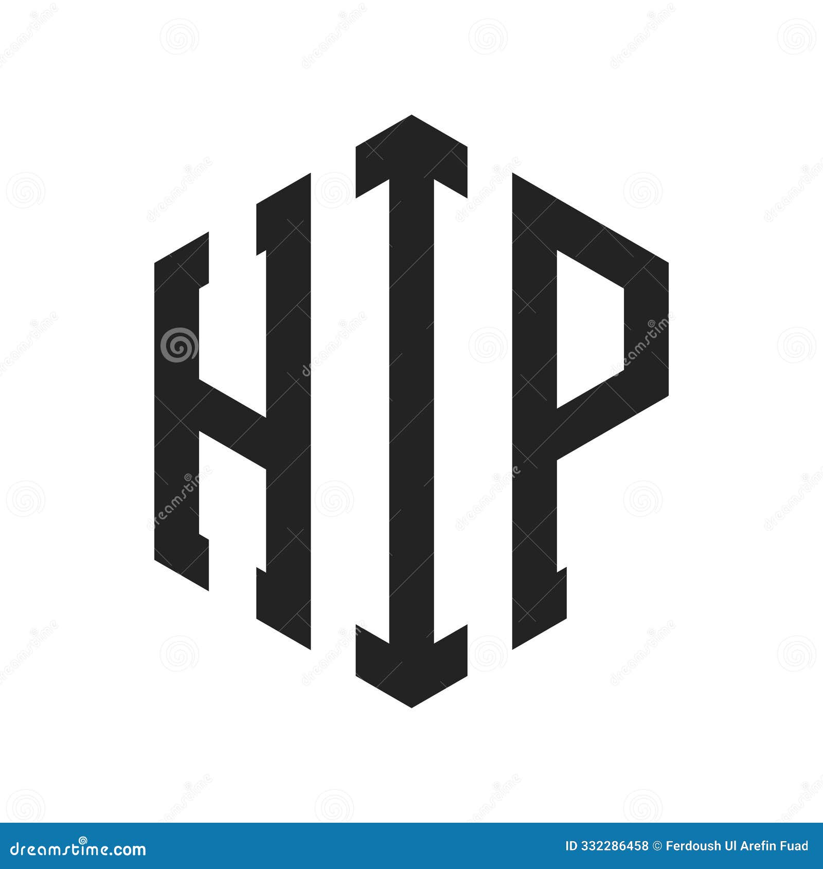 HIP Logo Design. Initial Letter HIP Monogram Logo Using Hexagon Shape ...