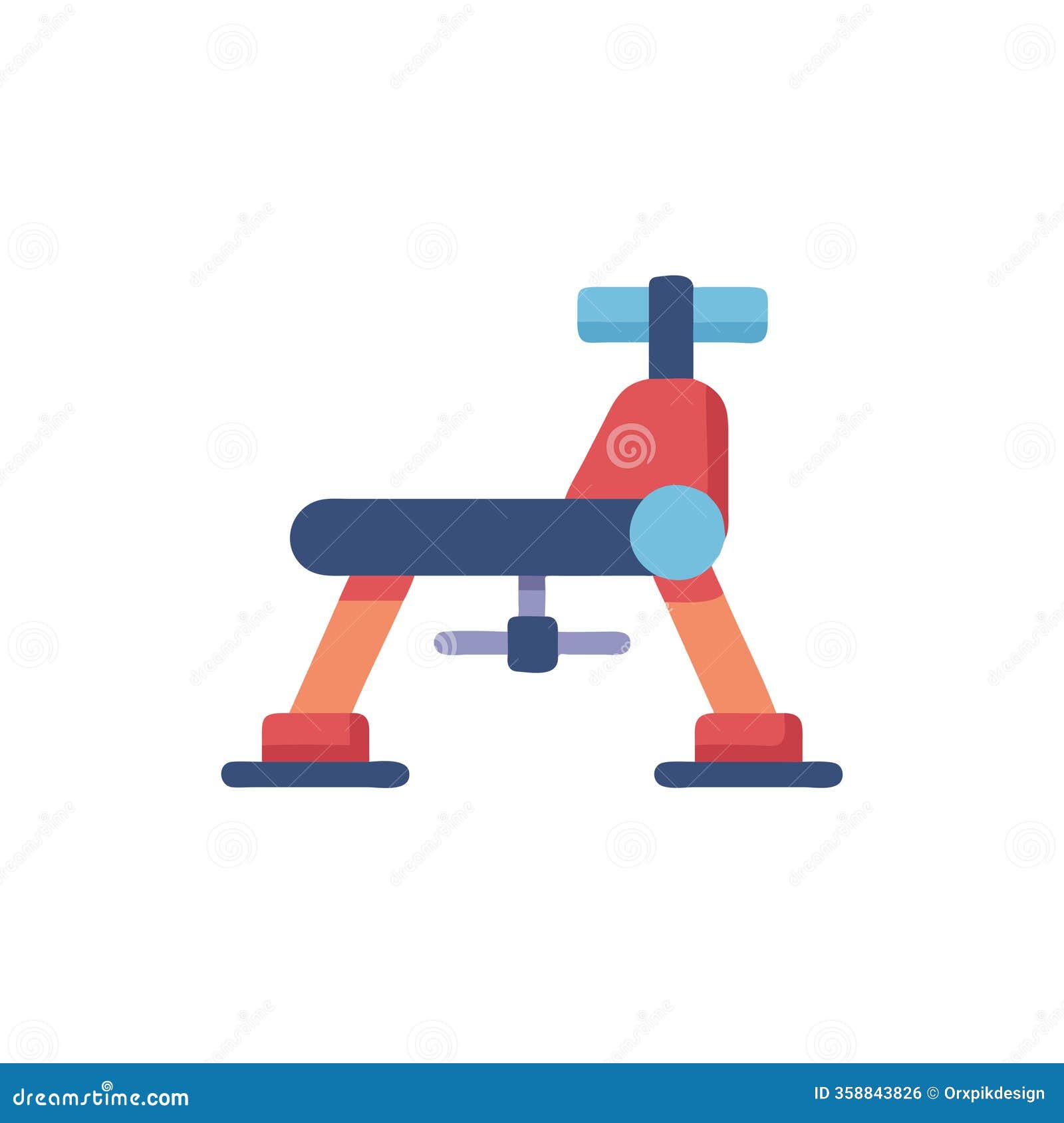 Hip Thrust Machine for Lower Body Training Stock Illustration ...