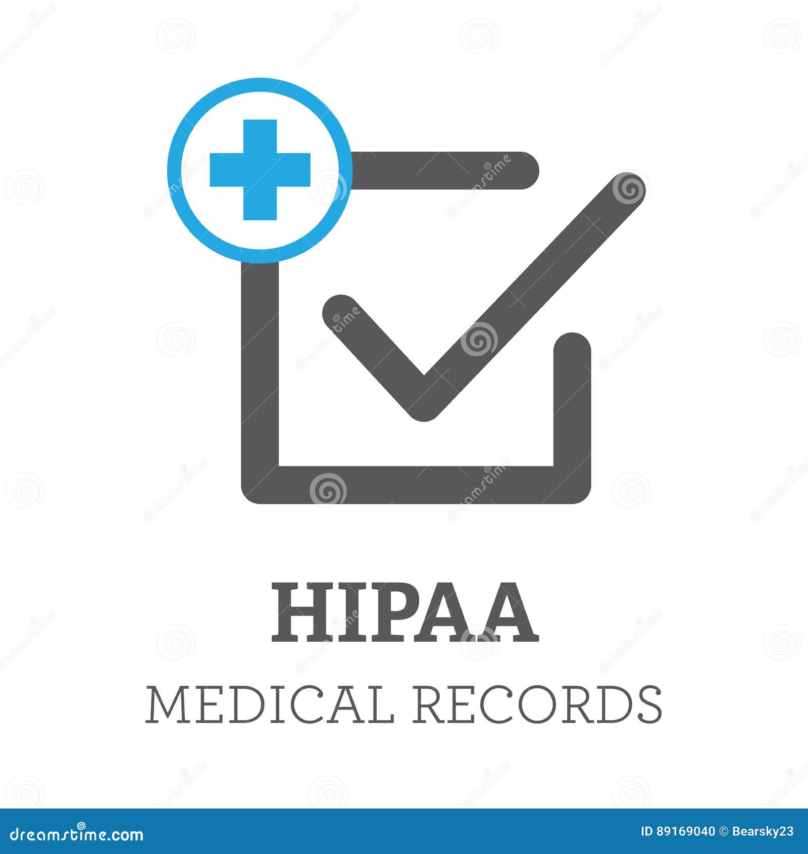 HIPAA Compliance Icon Graphic Stock Vector - Illustration of electronic ...