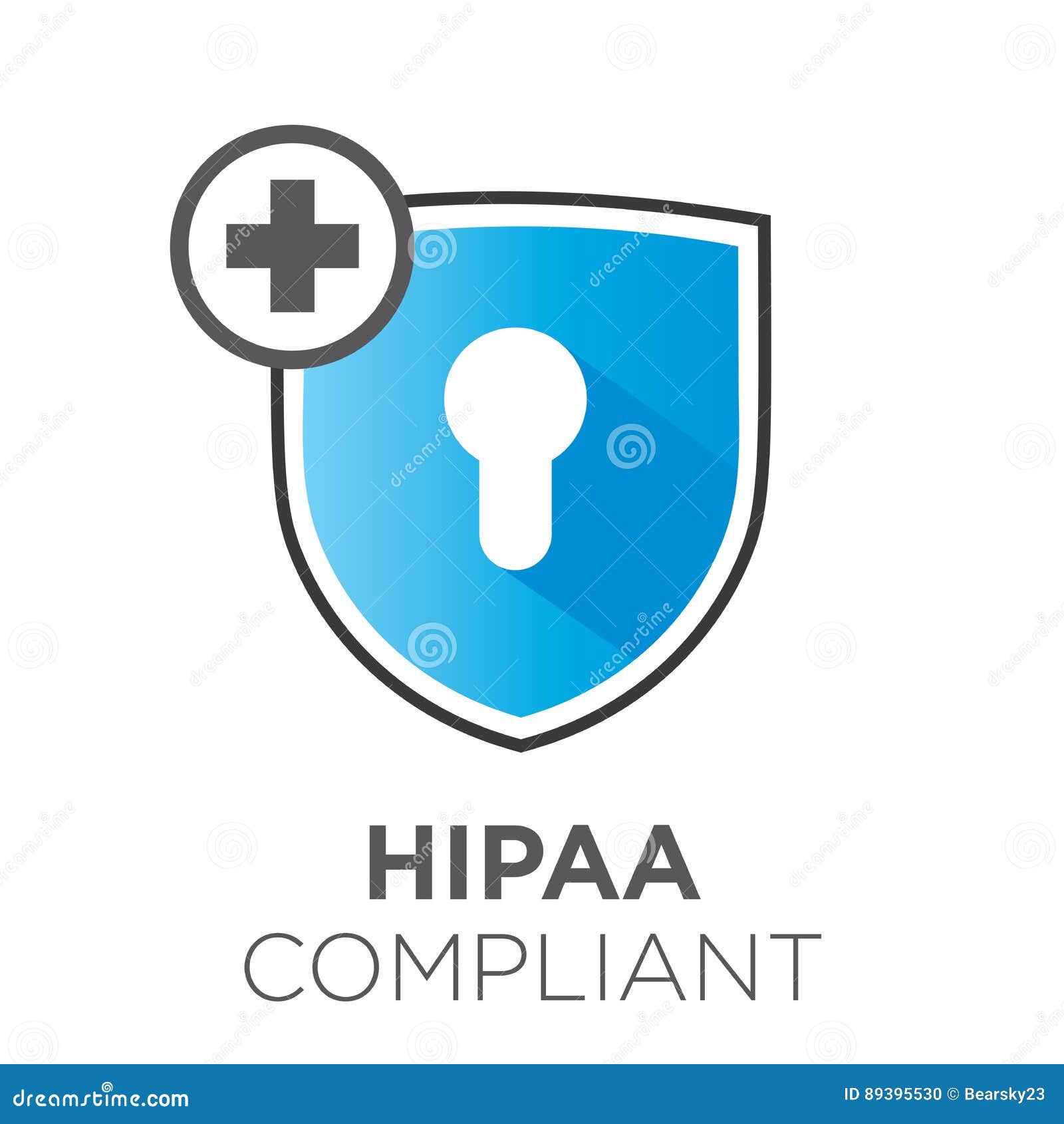 HIPAA Compliance Logo Vector Illustration | CartoonDealer.com #172839596
