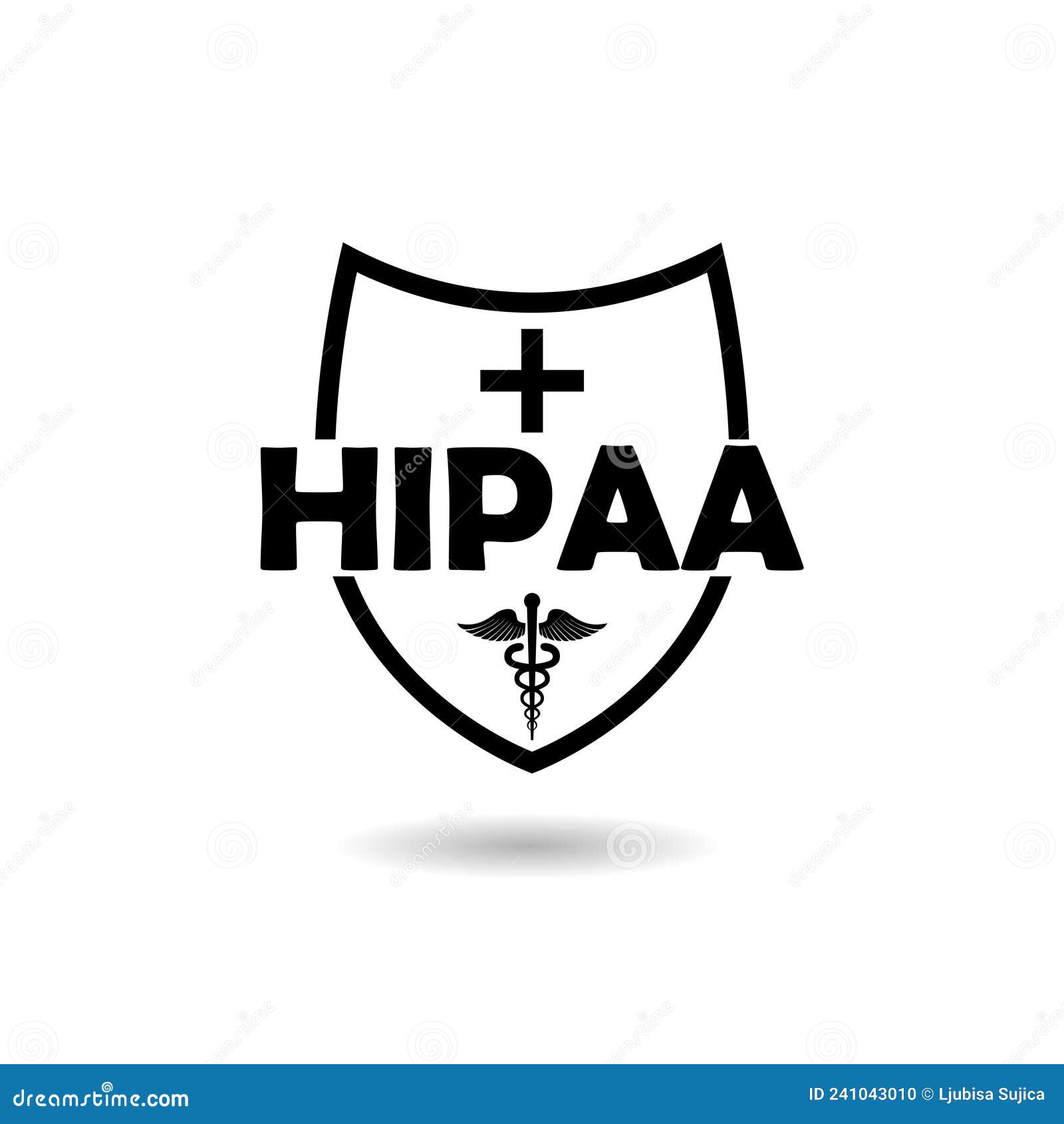 HIPAA Compliance Icon Graphic with Shadow Stock Vector - Illustration ...