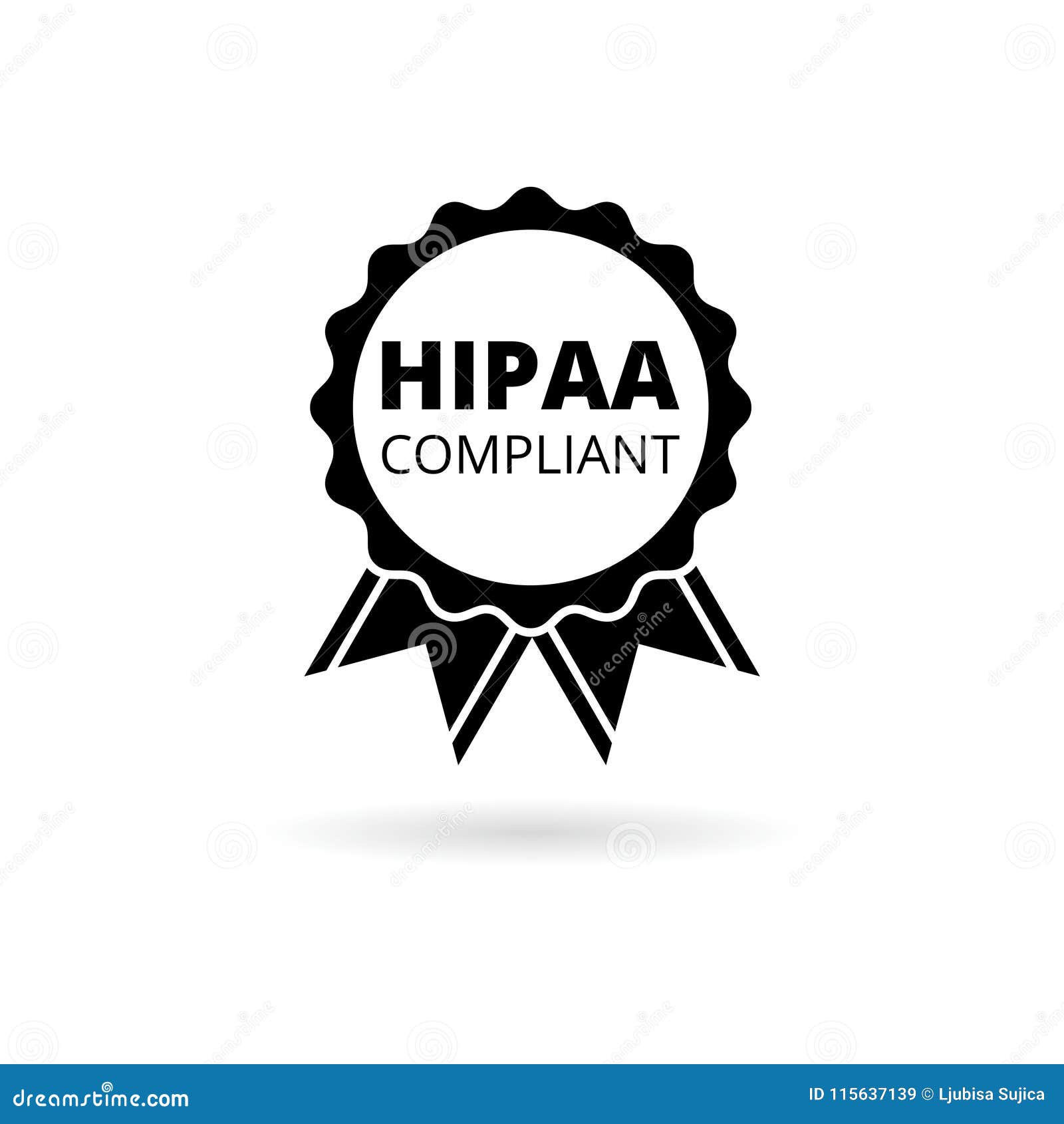 HIPAA Compliance icon stock vector. Illustration of graphic - 115637139