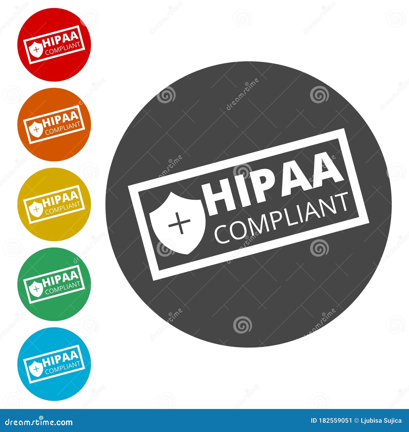 HIPAA Compliance Icon stock vector. Illustration of government - 182559051