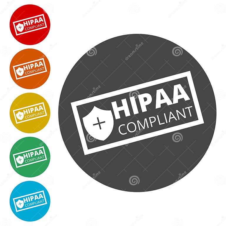HIPAA Compliance Icon stock vector. Illustration of government - 182559051
