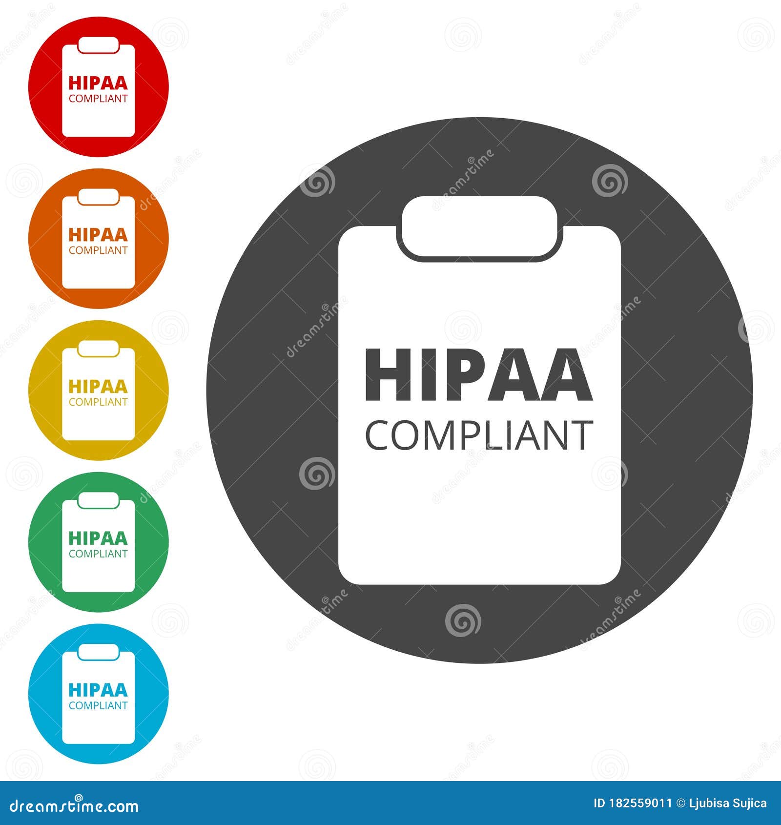Hipaa compliance-pictogram vector illustratie. Illustration of grafisch ...