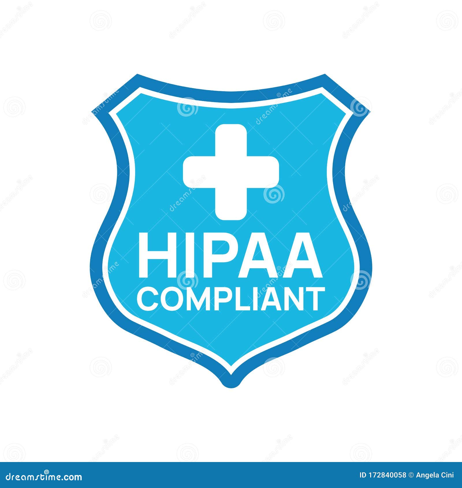 HIPAA Compliant Badge stock vector. Illustration of medical - 172840058