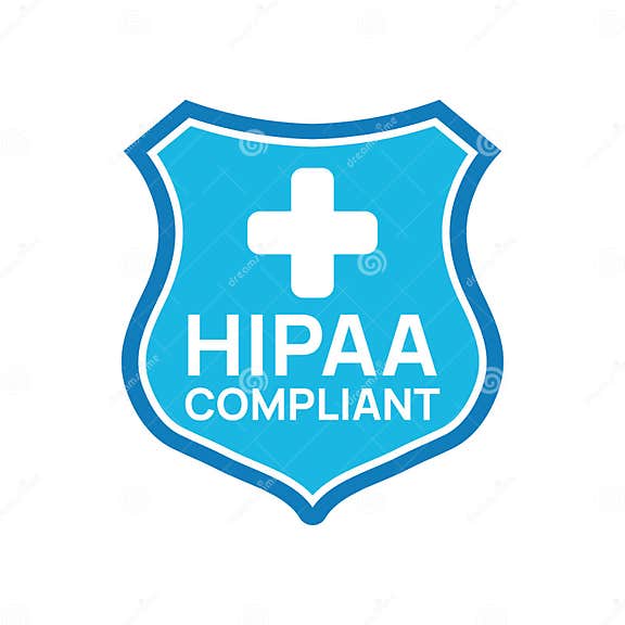 HIPAA Compliant Badge stock vector. Illustration of medical - 172840058
