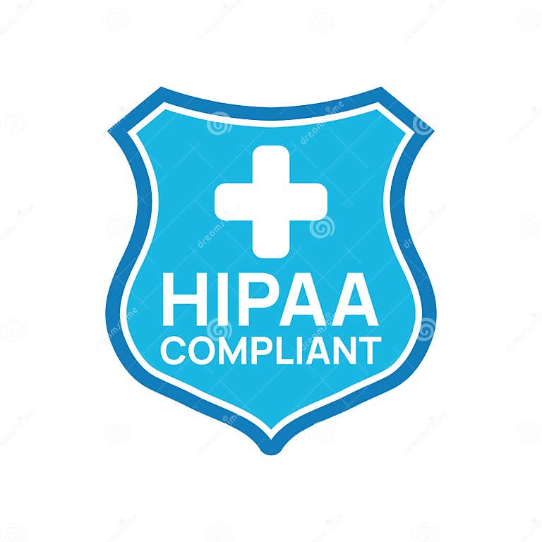 HIPAA Compliant Badge stock vector. Illustration of medical - 172840058
