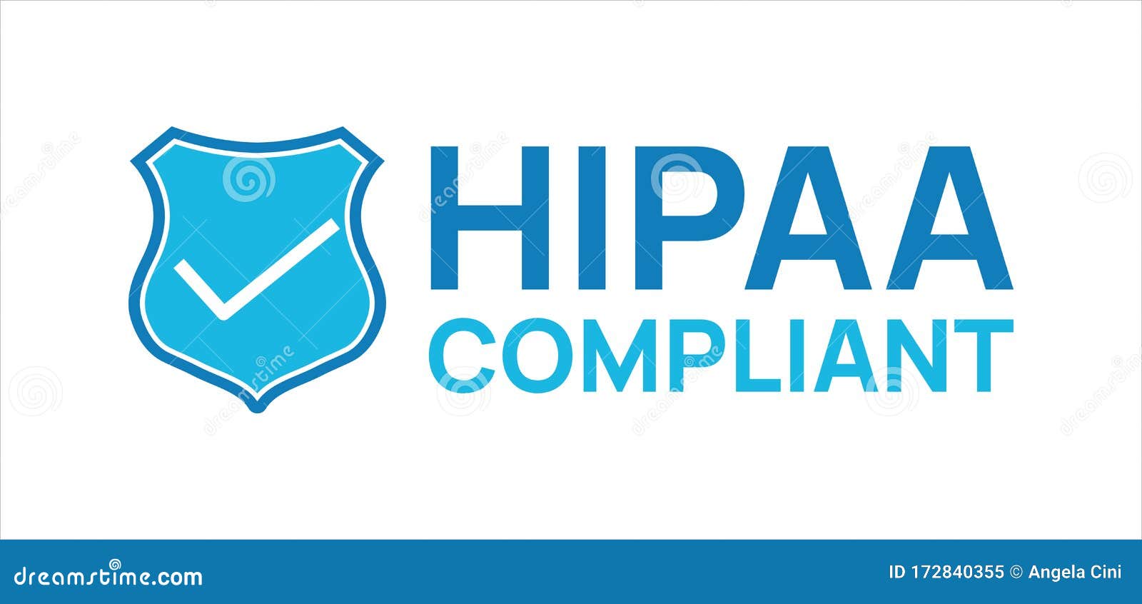 HIPAA Compliant Icon stock vector. Illustration of protection - 172840355