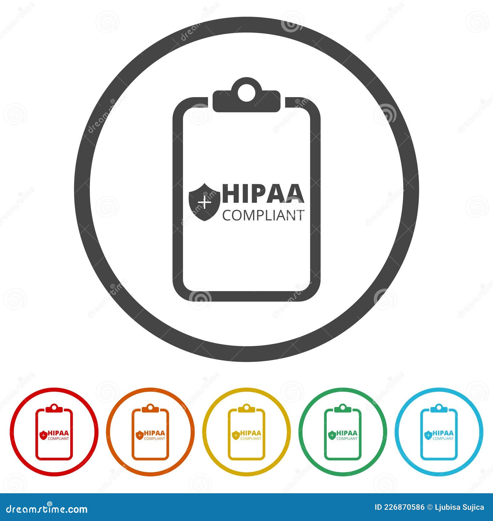 HIPAA Compliant Badge Vector Illustration | CartoonDealer.com #172840058