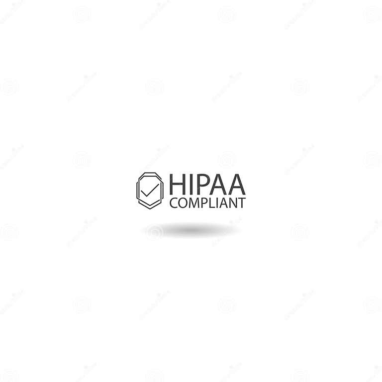 HIPAA Compliant Shield Icon with Shadow Stock Vector - Illustration of ...