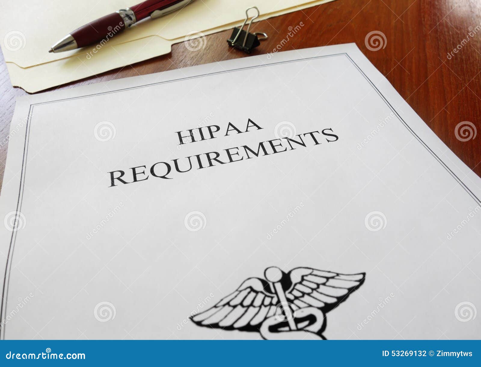 Hipaa Requirements stock photo. Image of government, folder - 53269132