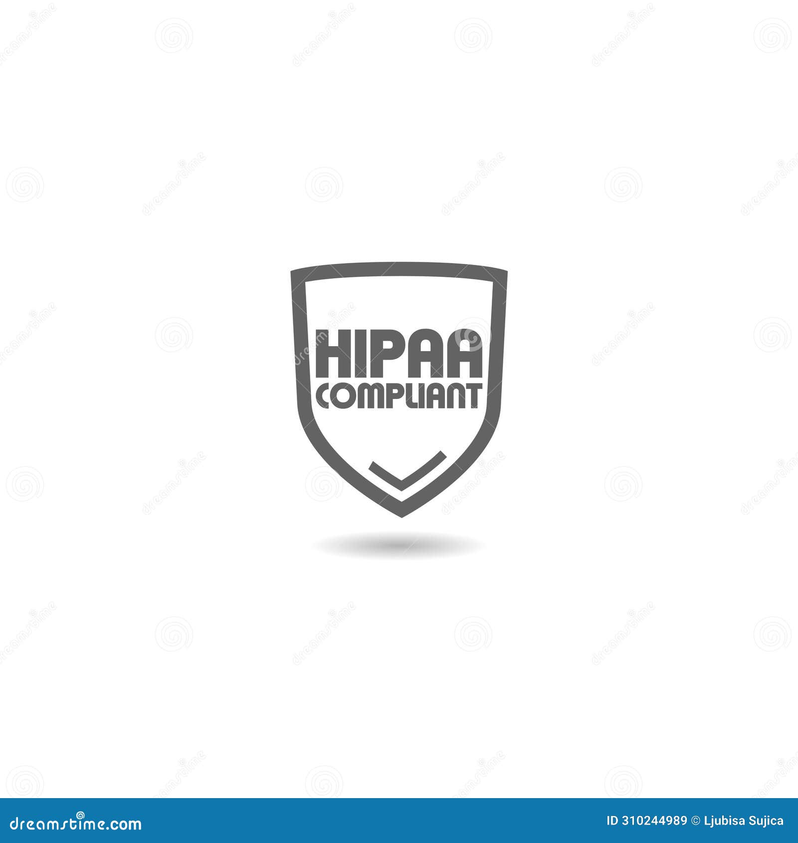 HIPAA Shield Icon with Shadow Stock Vector - Illustration of healthcare ...