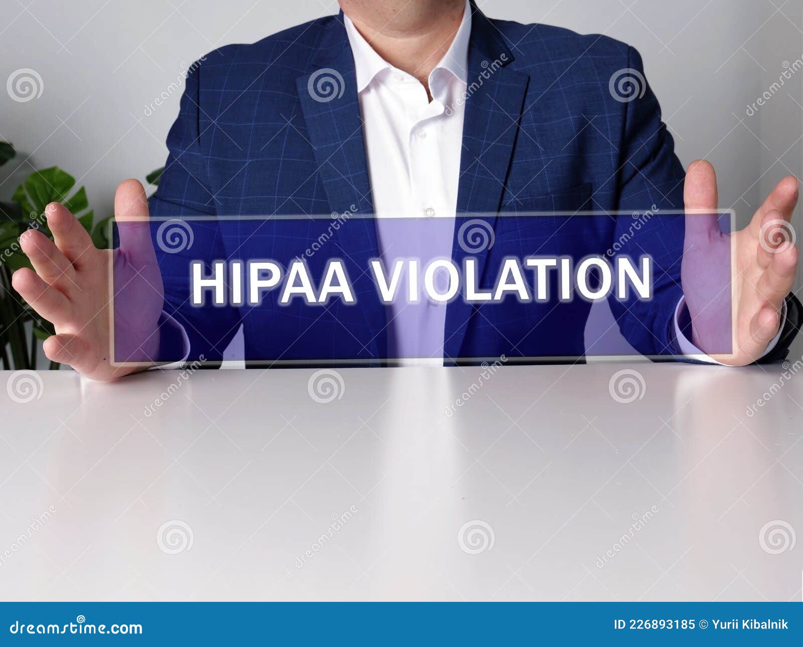 HIPAA VIOLATION Text in Virtual Screen Stock Image - Image of business ...