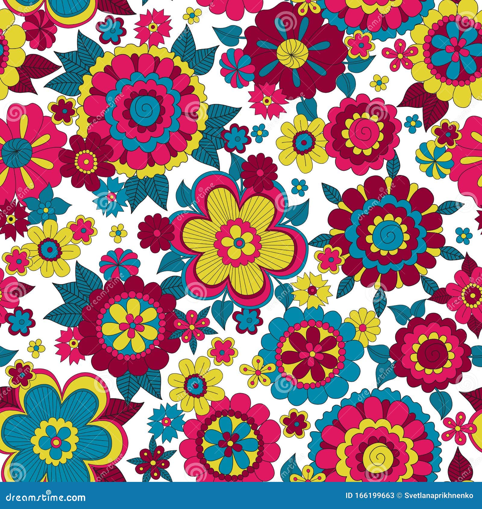 Hippie Flower Outline