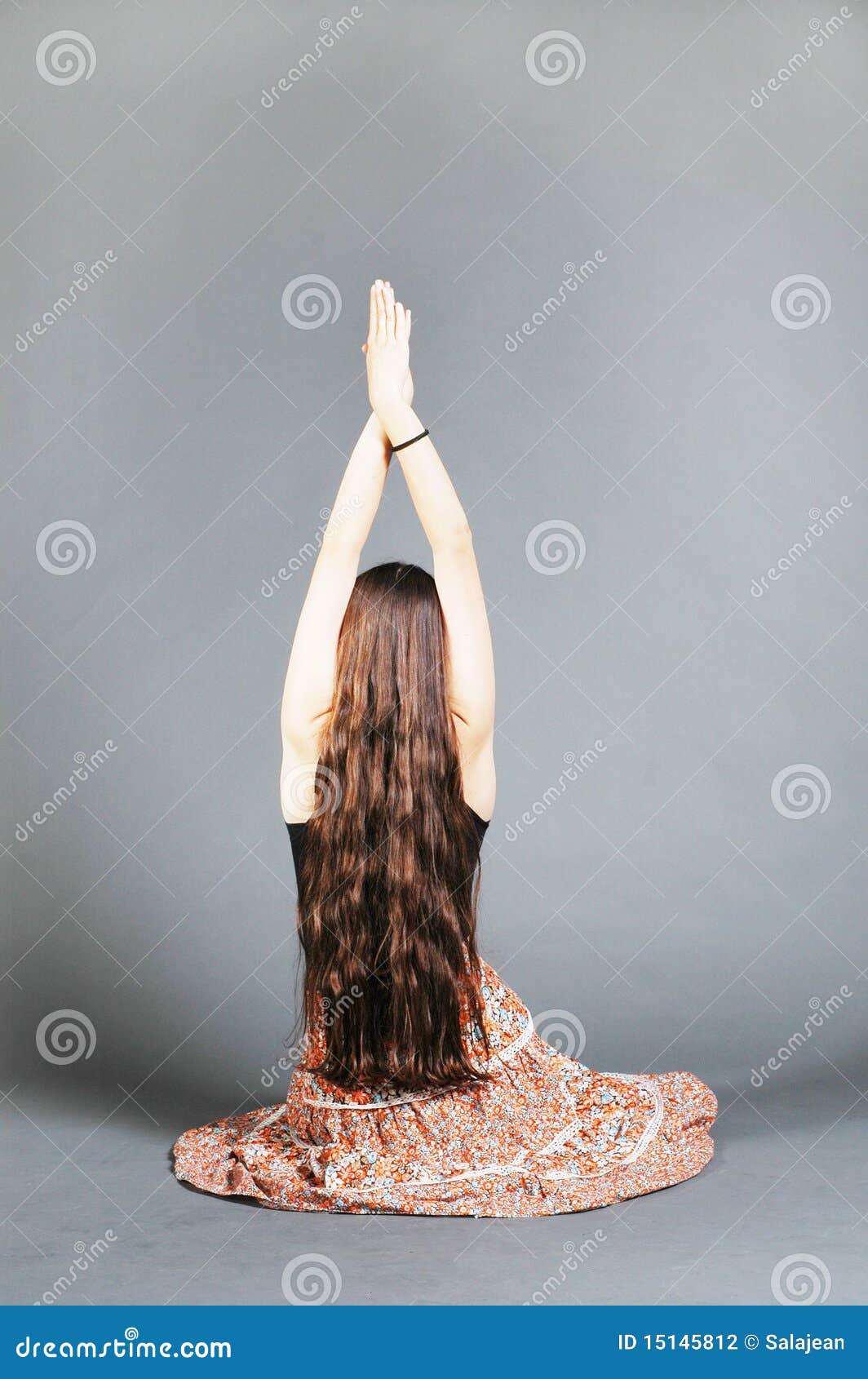 Hippie Girl Doing Yoga Exercise Stock Photo - Image of athlete ...