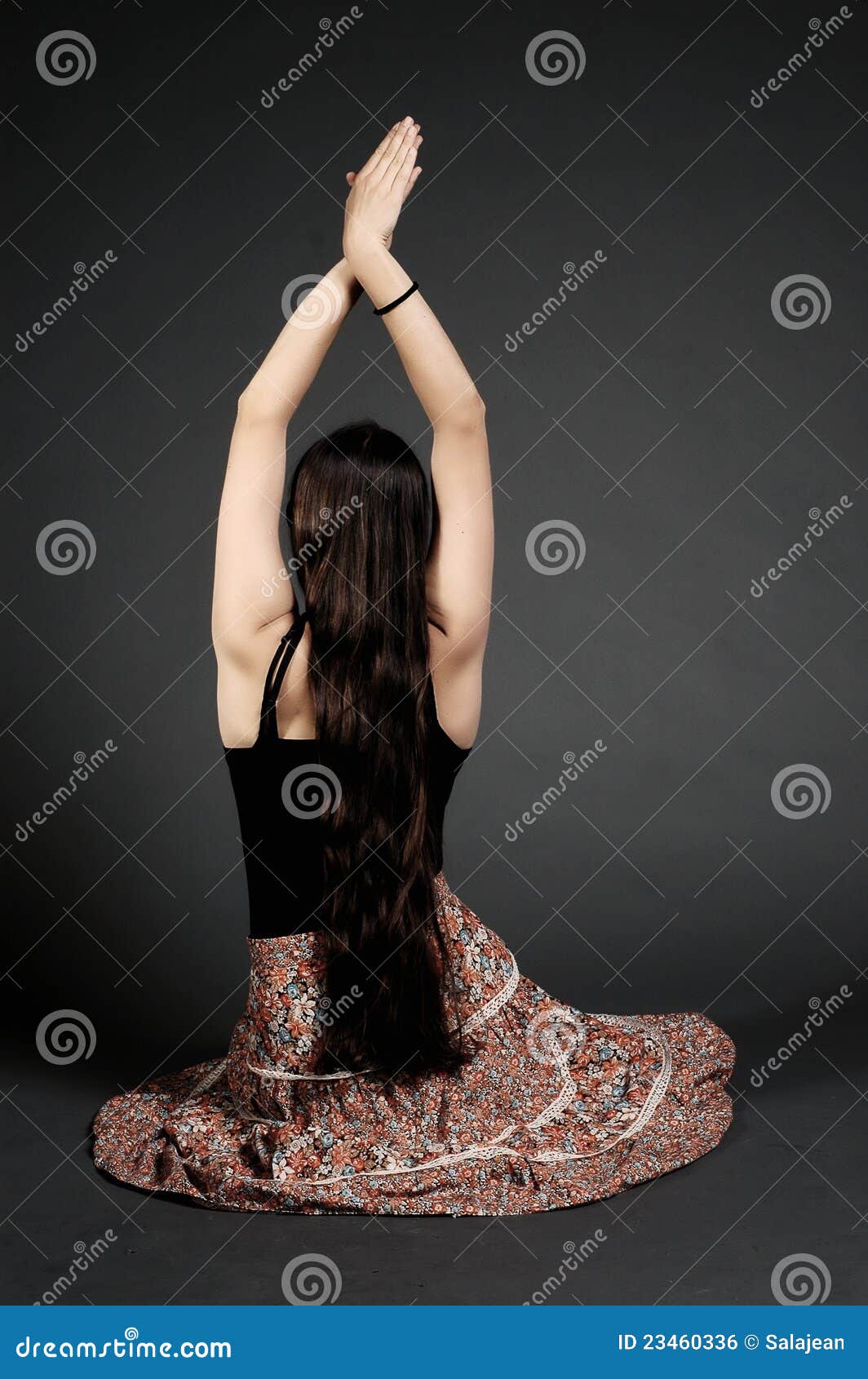 Hippie Girl Doing Yoga Exercise Stock Photo - Image of adult, leisure ...