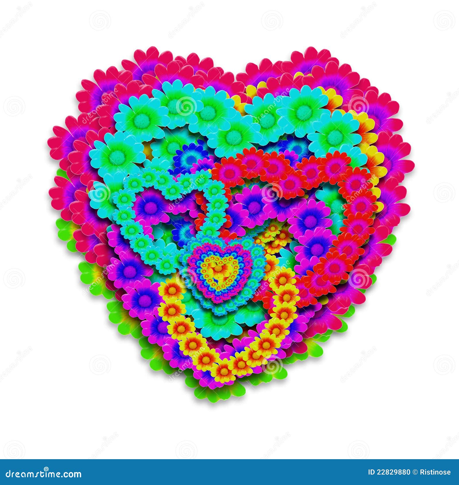 Hippie heart stock illustration. Illustration of affection - 22829880