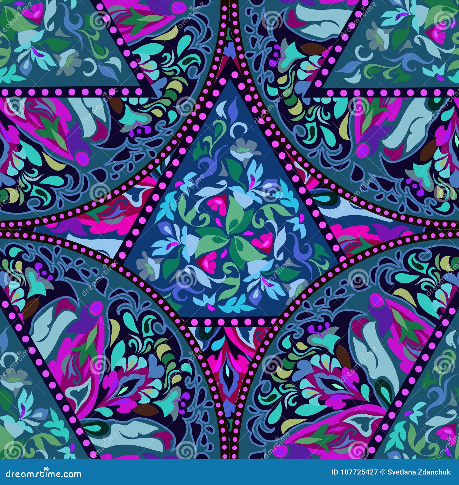 Hippie mandala pattern stock illustration. Illustration of mandala ...