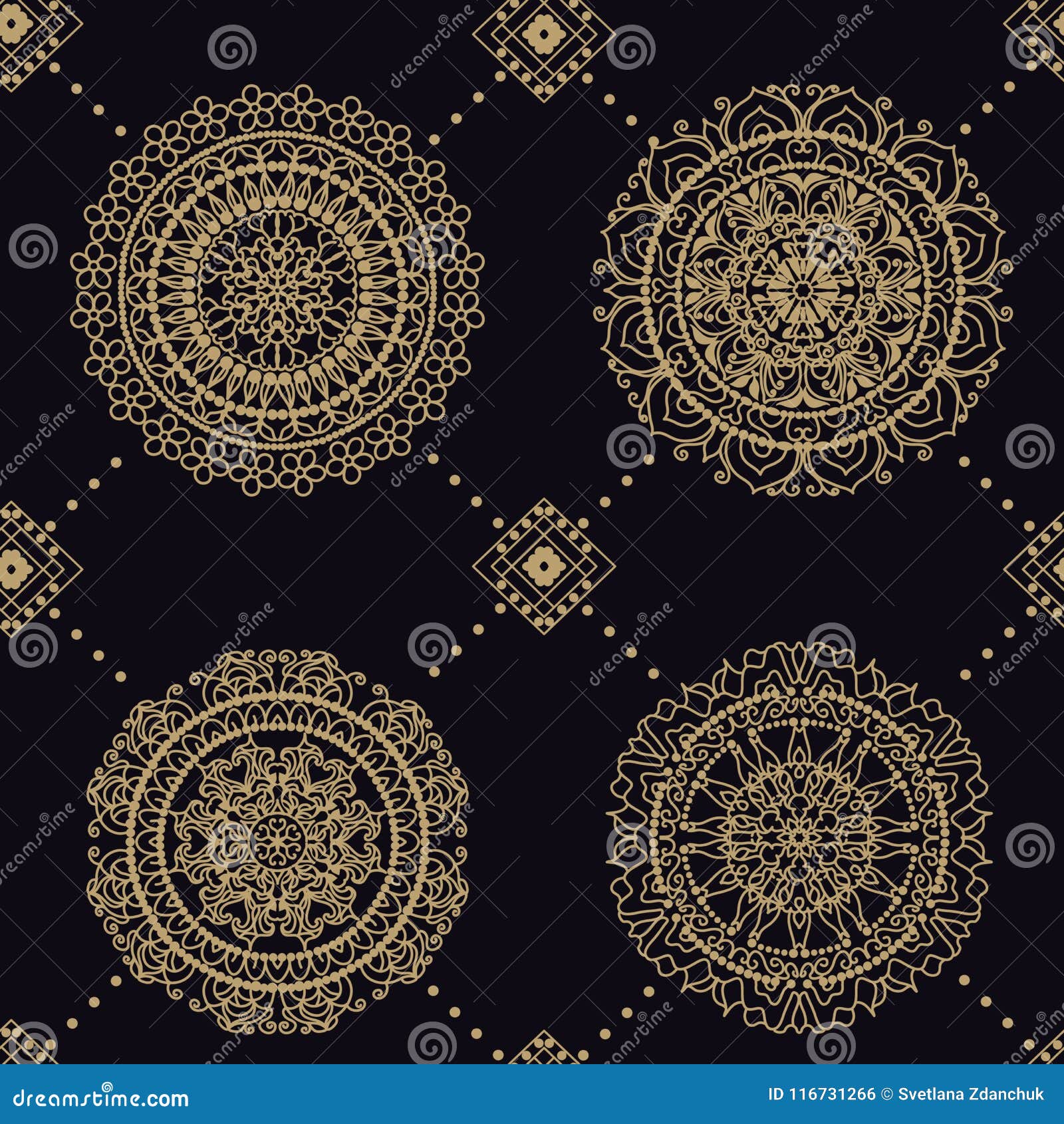Hippie mandala pattern stock illustration. Illustration of chic - 116731266