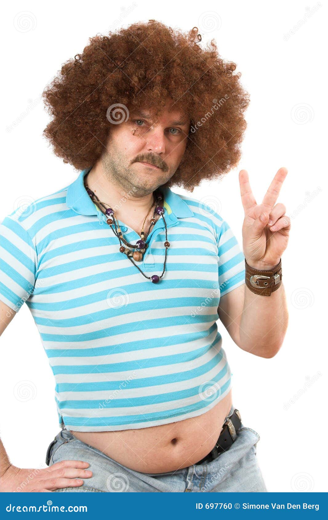 Hippie mit beerbelly stockfoto. Bild von scherzen, gesicht - 697760