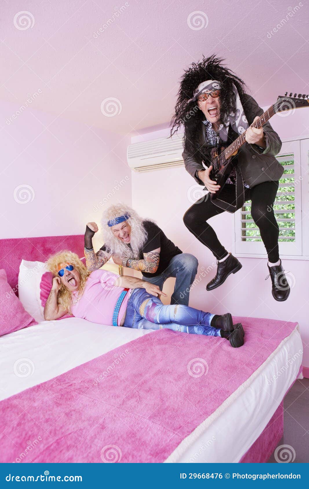 Hippie Musicians Having Fun Together Stock Photo - Image of guitar ...