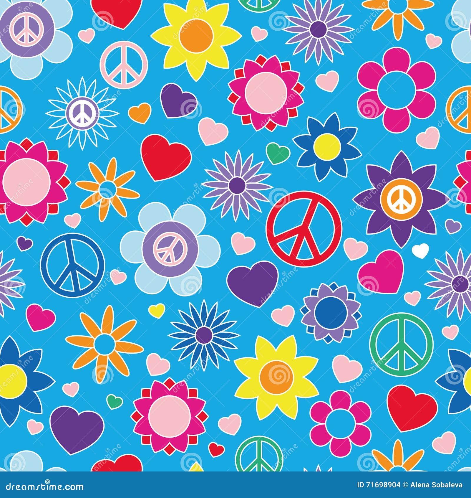 Hippie pattern stock vector. Illustration of fashion - 71698904