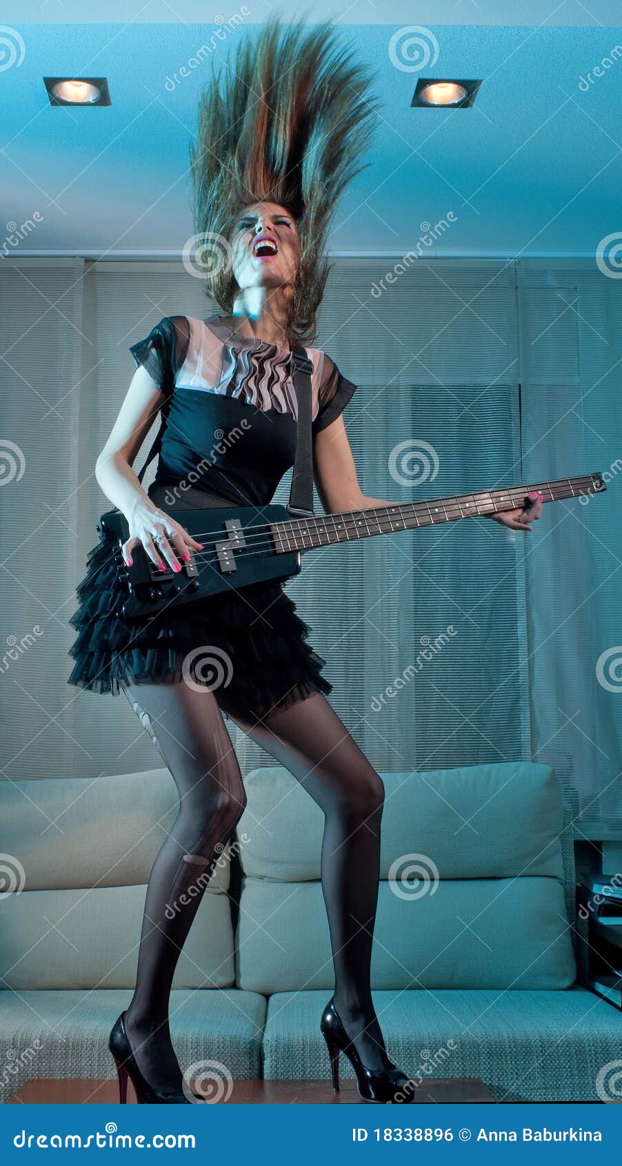 Hippie rocker woman stock photo. Image of crazy, woman - 18338896