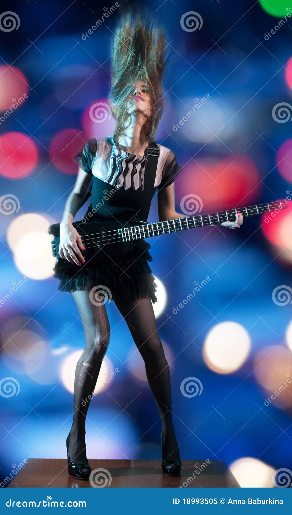Hippie rocker woman stock image. Image of sound, crazy - 18993505