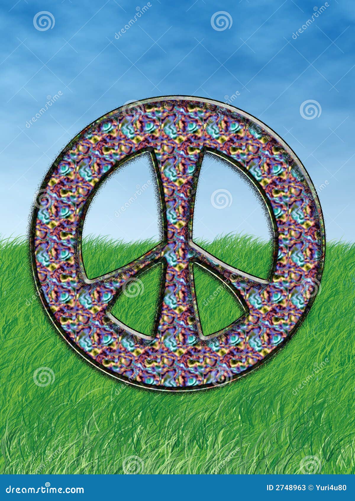 Hippie Symbol stock illustration. Illustration of blue - 2748963